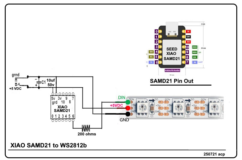 SAMD21 to WS28212b - LEDs and Multiplexing - Arduino Forum