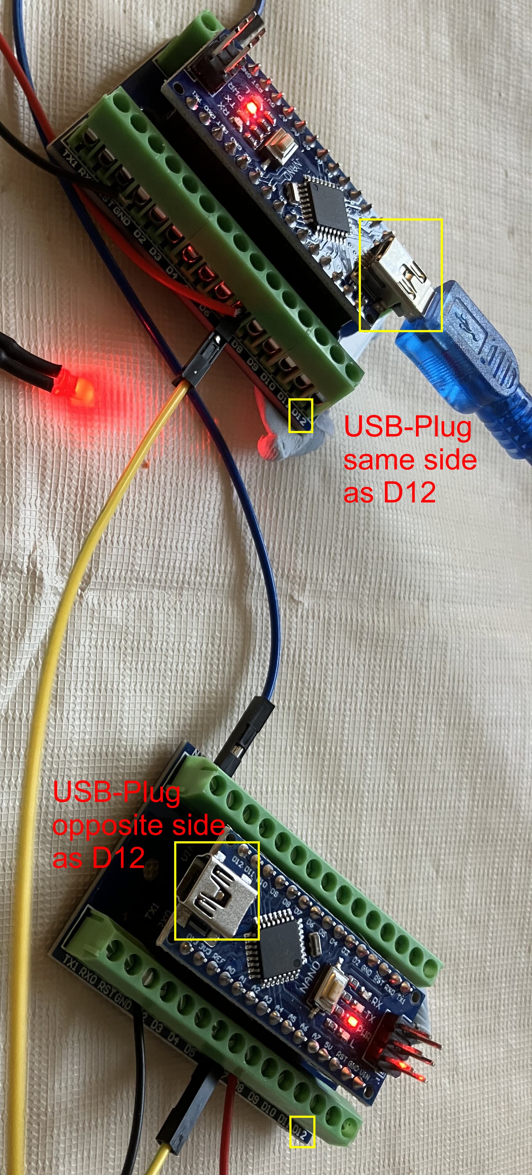 How to adapt my UNO (master) sketch to tell the slave Nano to run its ...