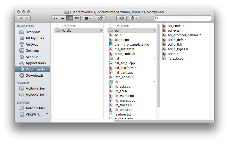 Subfolders in contributed libraries on OS X - Programming - Arduino Forum