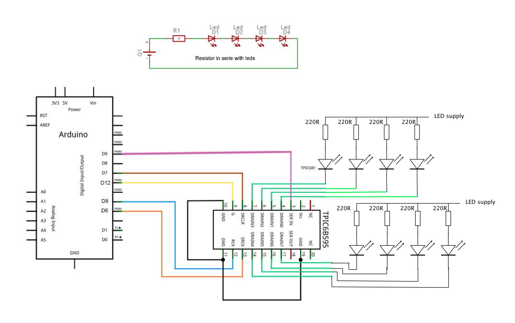 TPIC6B595 no dimmer with PWM - LEDs and Multiplexing - Arduino Forum