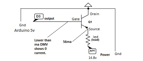 Transistor for supplying ground, I think mine are way overkill ...