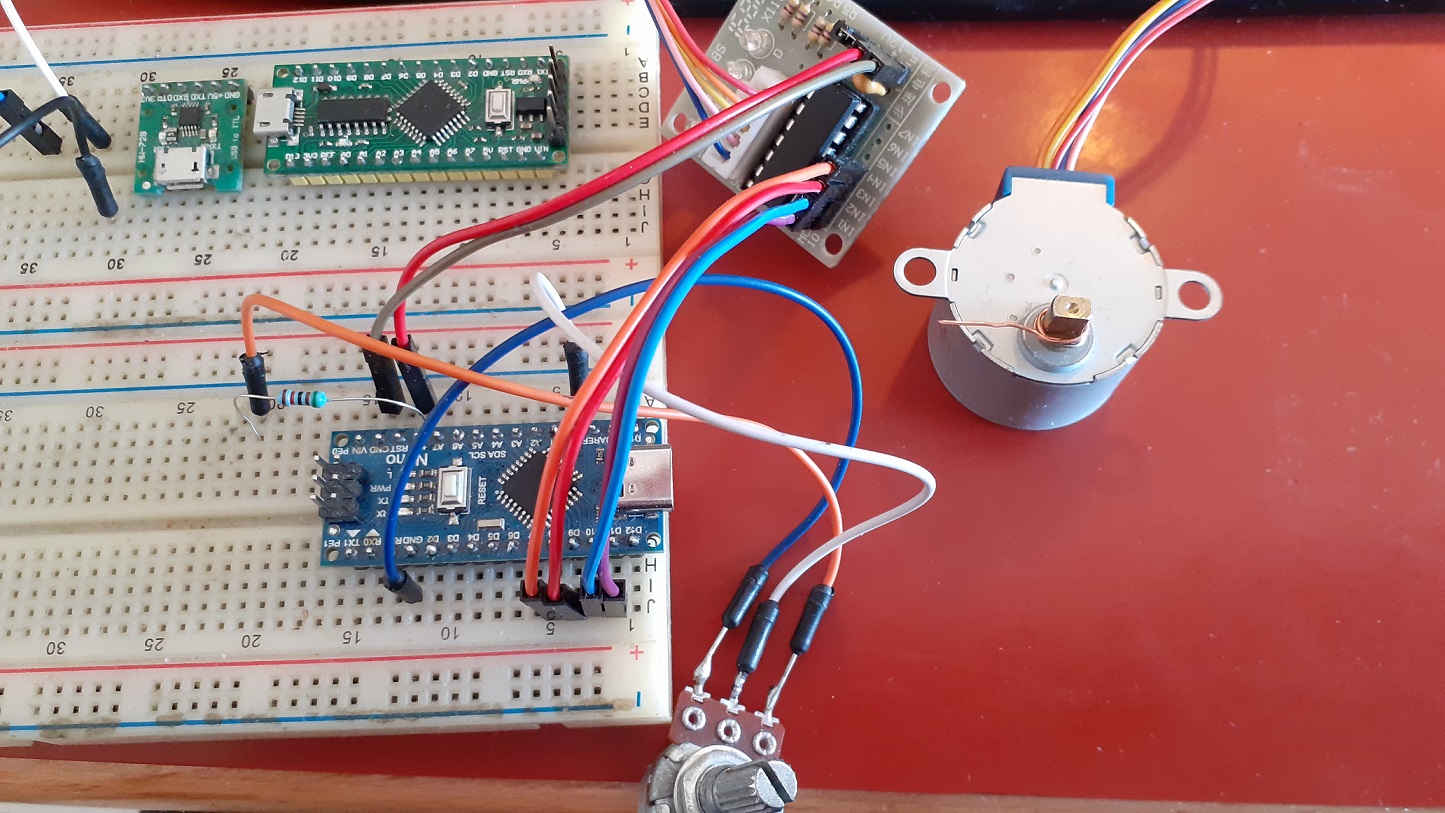 Tracking the value of a potentiometer by stepping motor - Project ...