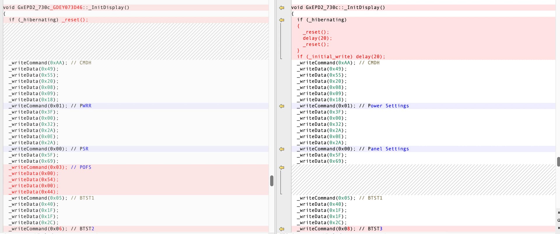 GxEPD2 - Problem with Waveshare 7.3inch 7 color e-ink - Displays - Arduino Forum