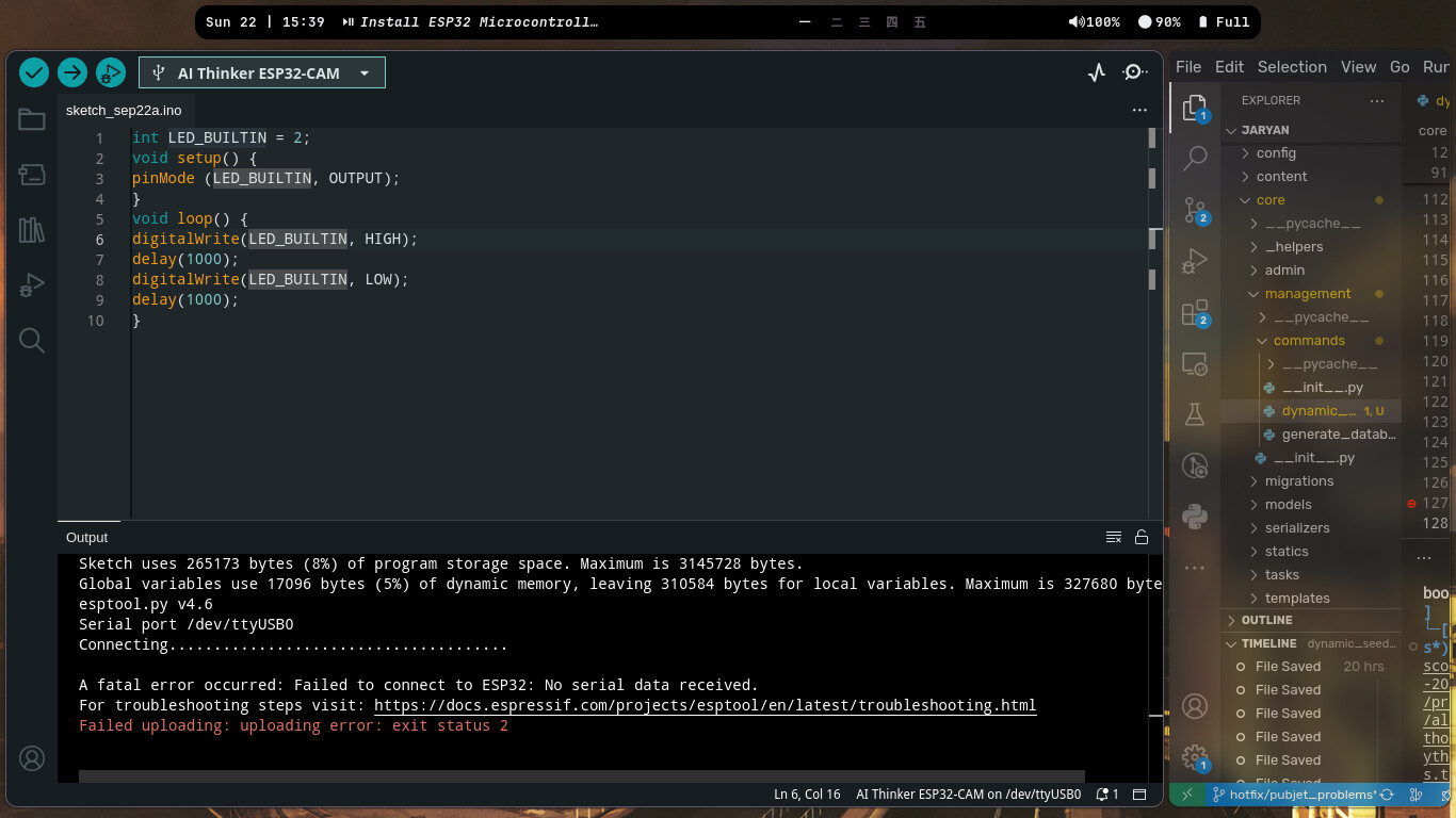 Cannot connect esp32-cam - Uploading - Arduino Forum