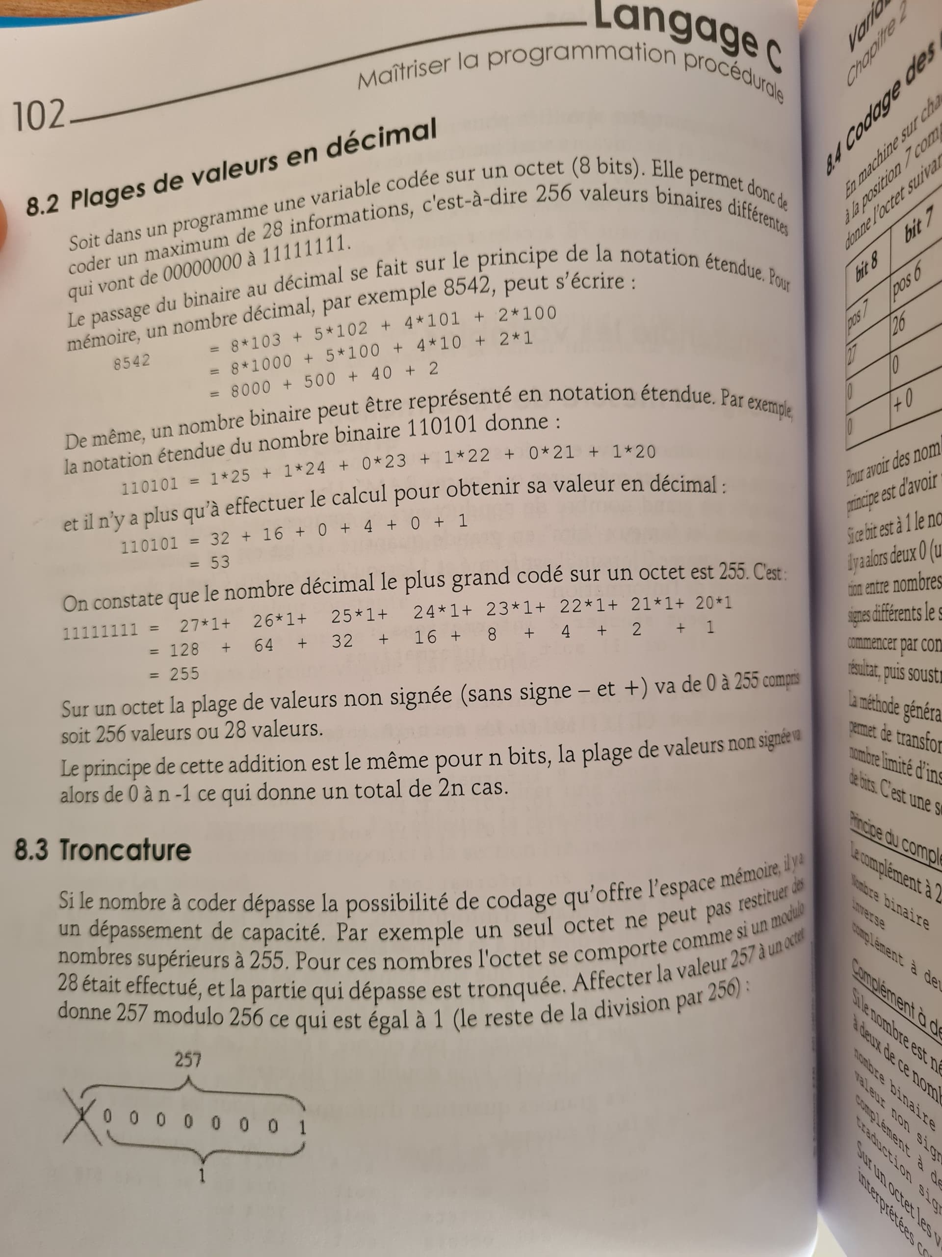 Codage binaire - 1 octets = 28 informations? - Français - Arduino Forum