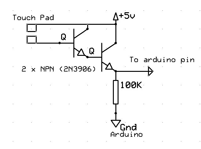 Solved Darlington Pair Touch Input Possible Sensors Arduino Forum