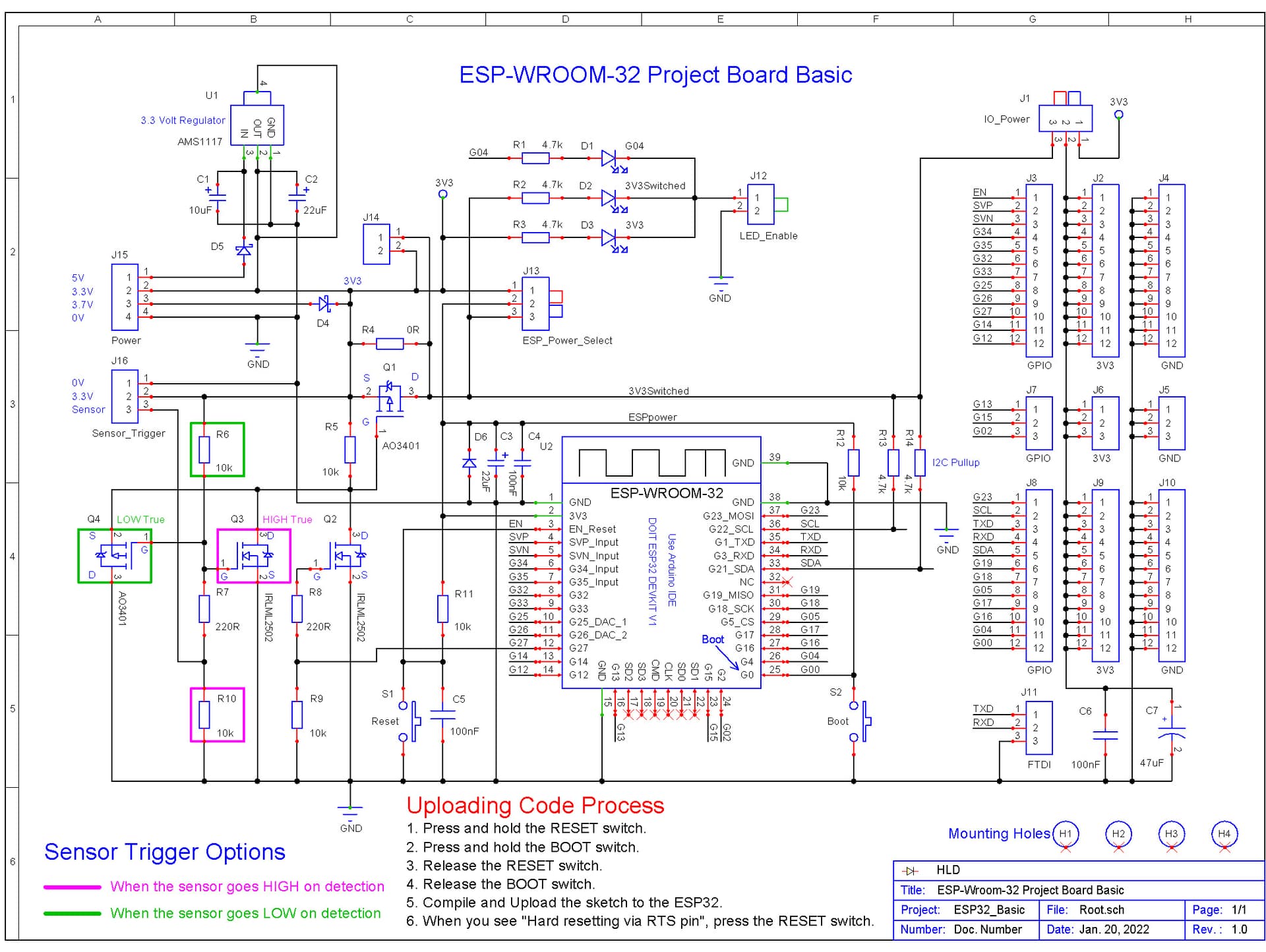 Pcb adapter for esp32 (30pin) and 3.2" a TFT Display - Home Automation ...