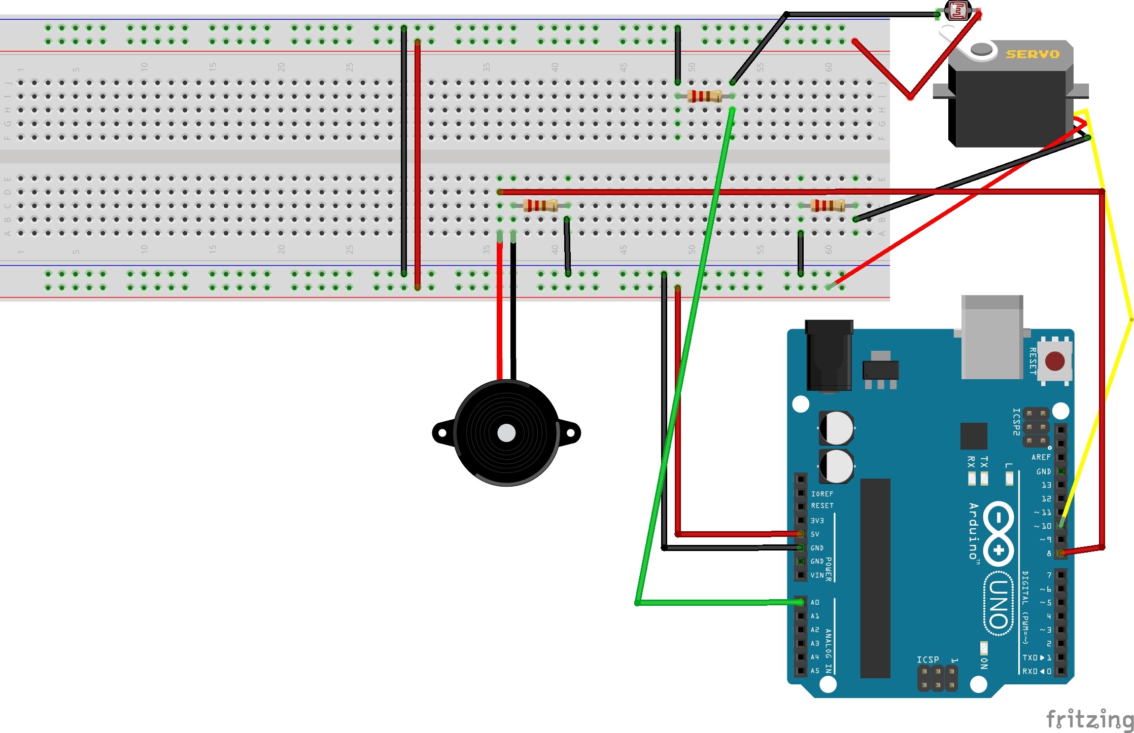 photoresistor and servo project - General Guidance - Arduino Forum