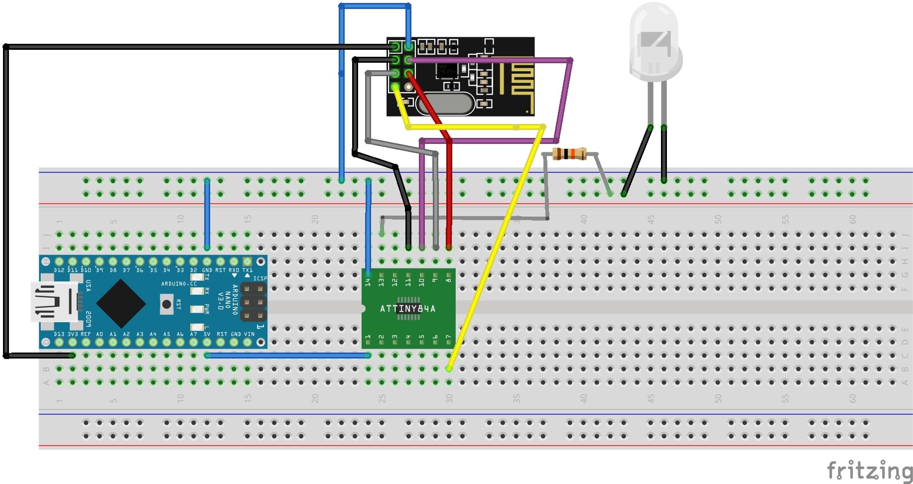 Unable to initialize nRF24L01 using ATtiny84 - Networking, Protocols, and Devices - Arduino Forum