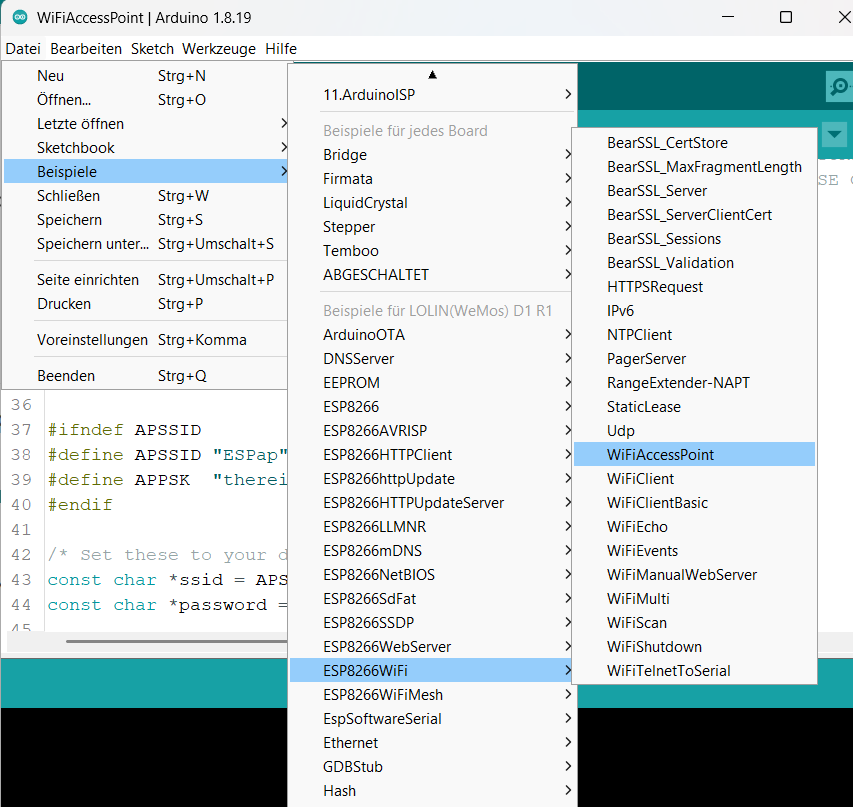 Esp8266 d1 wifi - Deutsch - Arduino Forum