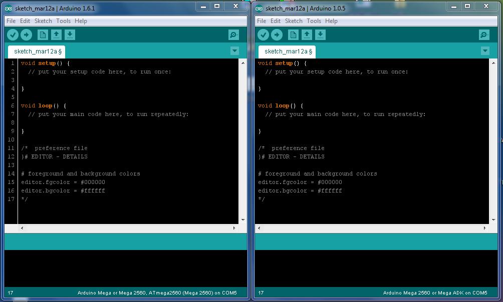 IDE 1.6.1 versus IDE 1.05 - IDE 1.x - Arduino Forum