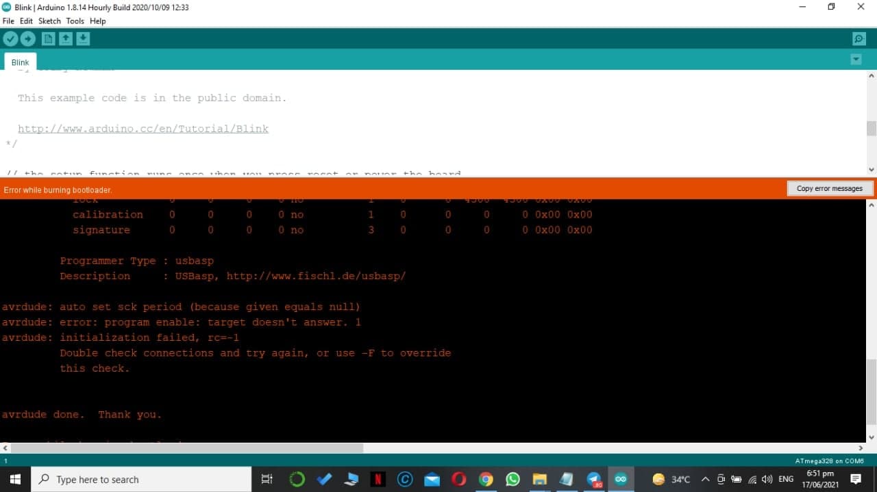 Uploading error on atmega 328p - 3rd Party Boards - Arduino Forum