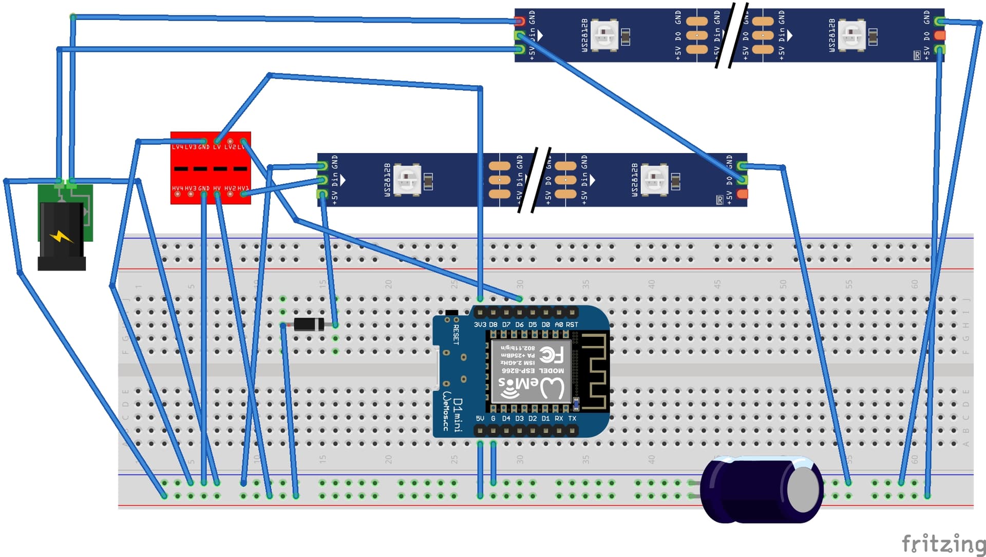 Wemos D1 zur LED Ansteuerung: Flackern - Page 2 - Deutsch - Arduino Forum