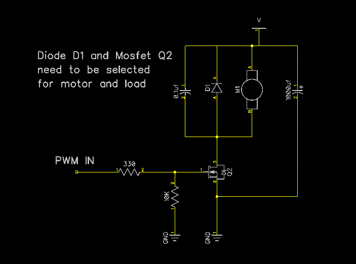 Using MOS-FET driver modules with external power for a servomotor and a ...