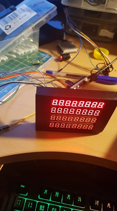 max7219 8 segments + arduino nano - no display on/ not showing info from simhub - LEDs and ...