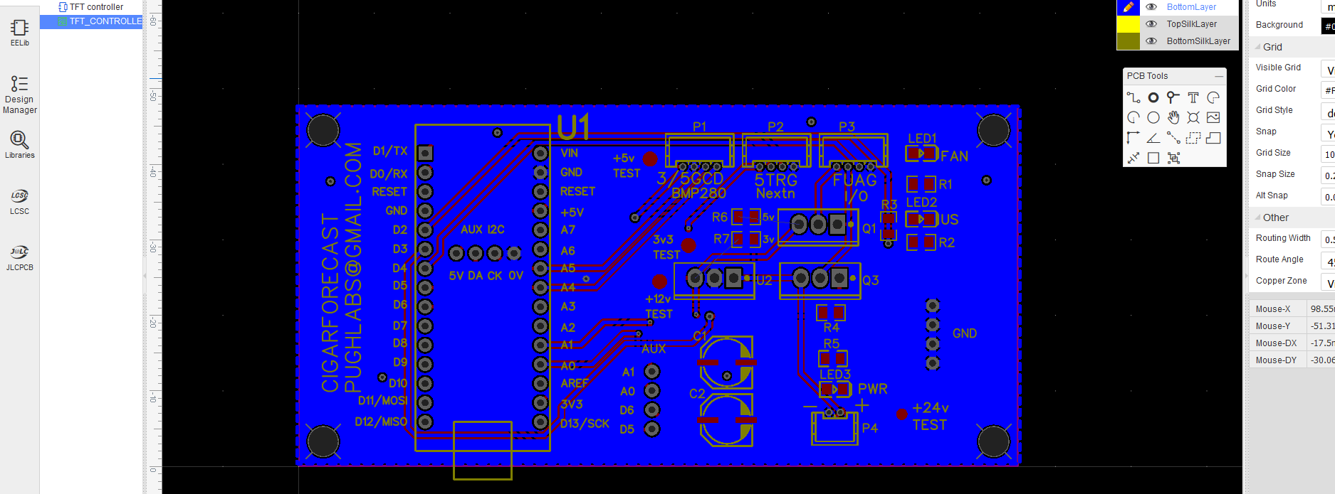 Nano Board Pcb Humidity Controller Using Easyeda Pics Product Design