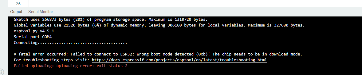 Exit Code 2 Oxb Uploading Arduino Forum 