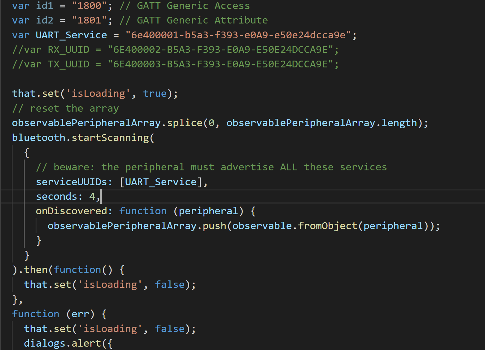 Connecting to BLE UART Service via Android - Programming Questions ... Connecting to BLE UART Service via Android - Programming Questions ...