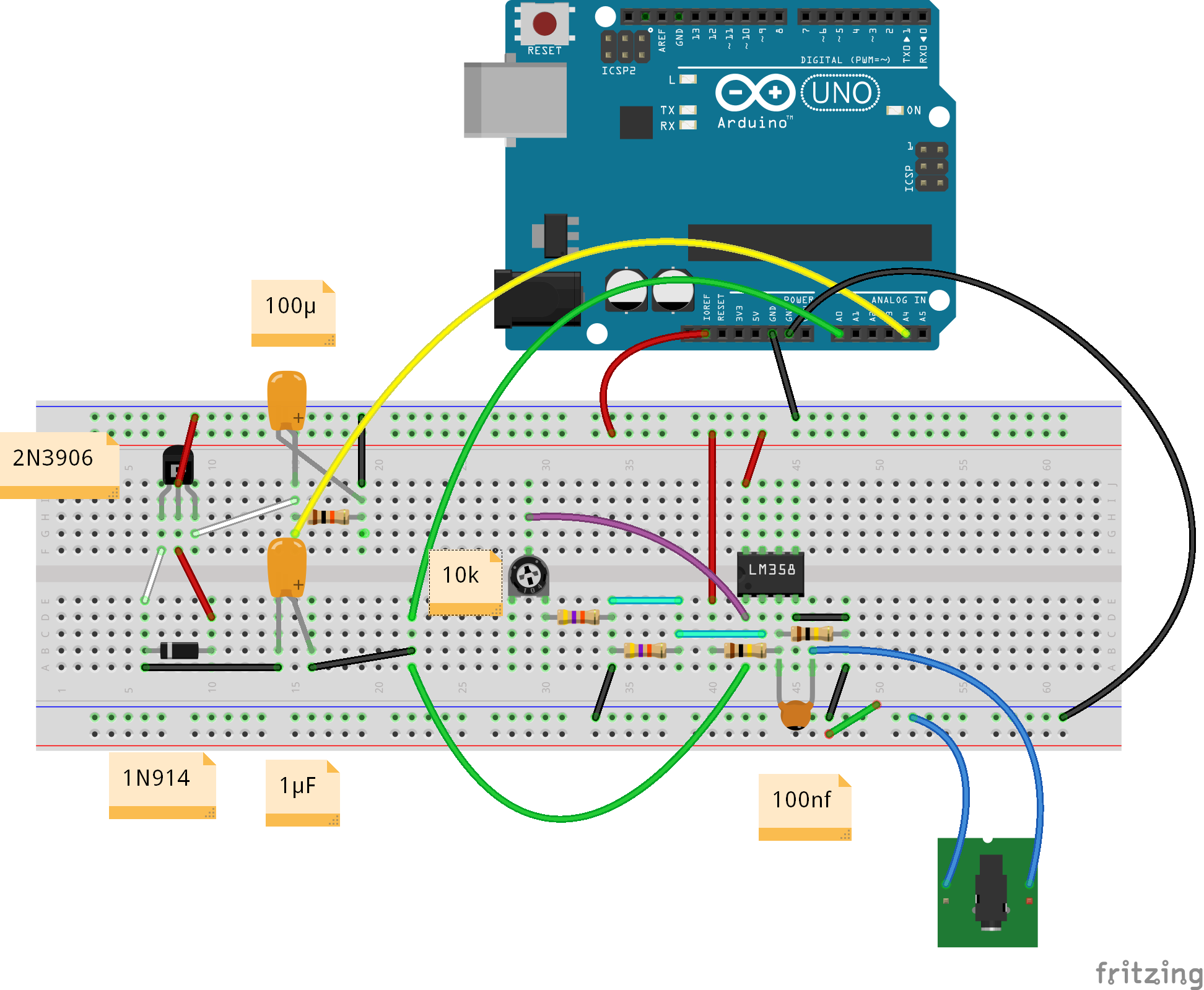 Umwandeln eines Wechselstrom-Audiosignals in eine auslesbare Gleichspannung - Deutsch - Arduino ...