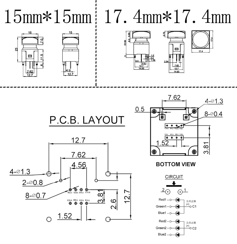 One circuit with RGB strip, RGB buttons and LED buttons - General ...