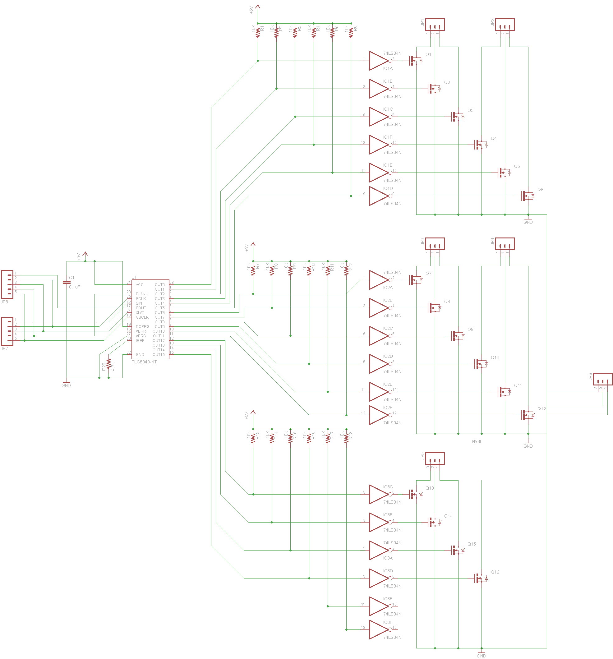 Tlc5940 Hex Inveters Mosfets Leds And Multiplexing Arduino Forum 4248