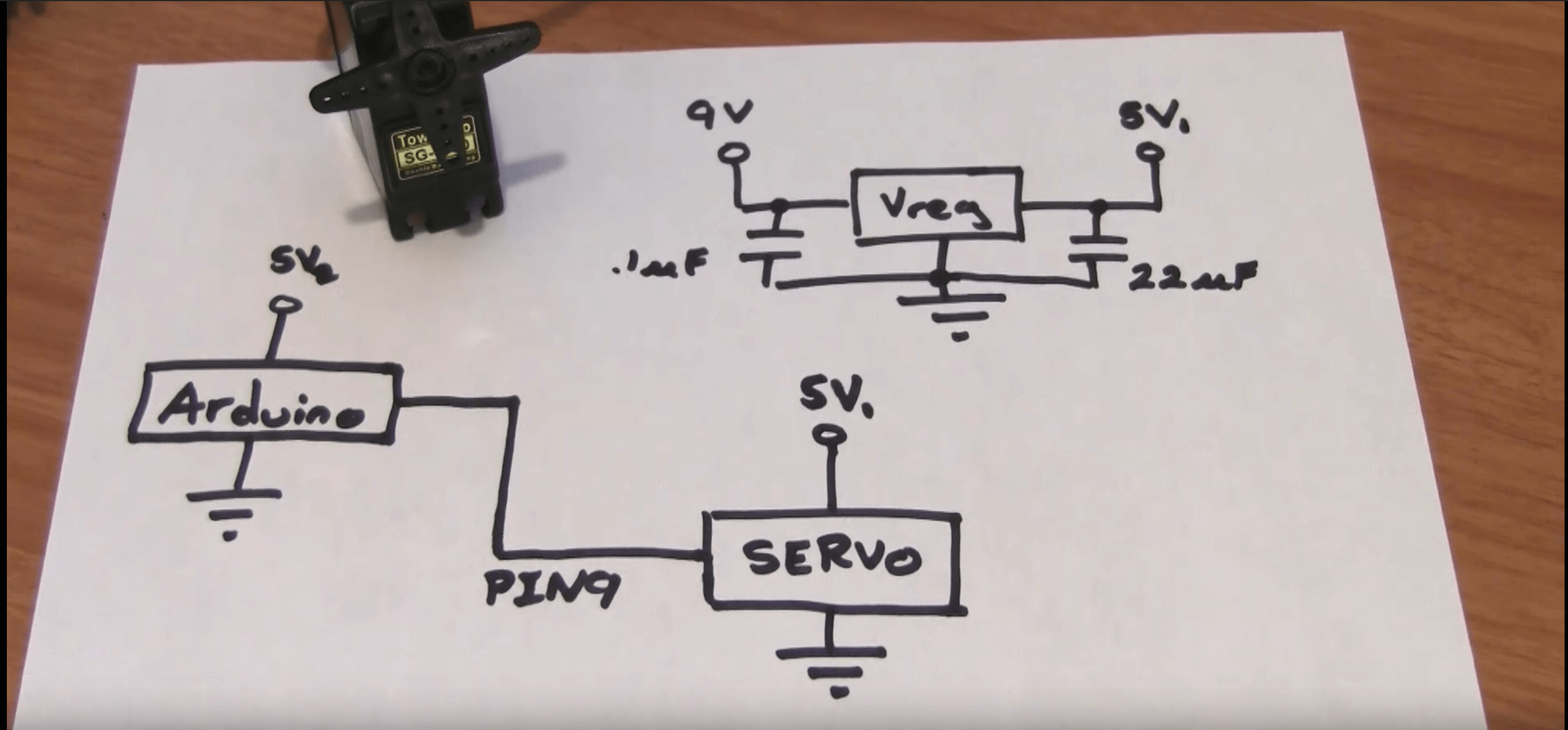 Servo + 5V Voltage regulator issue (Current drop?) - IDE 1.x - Arduino ...