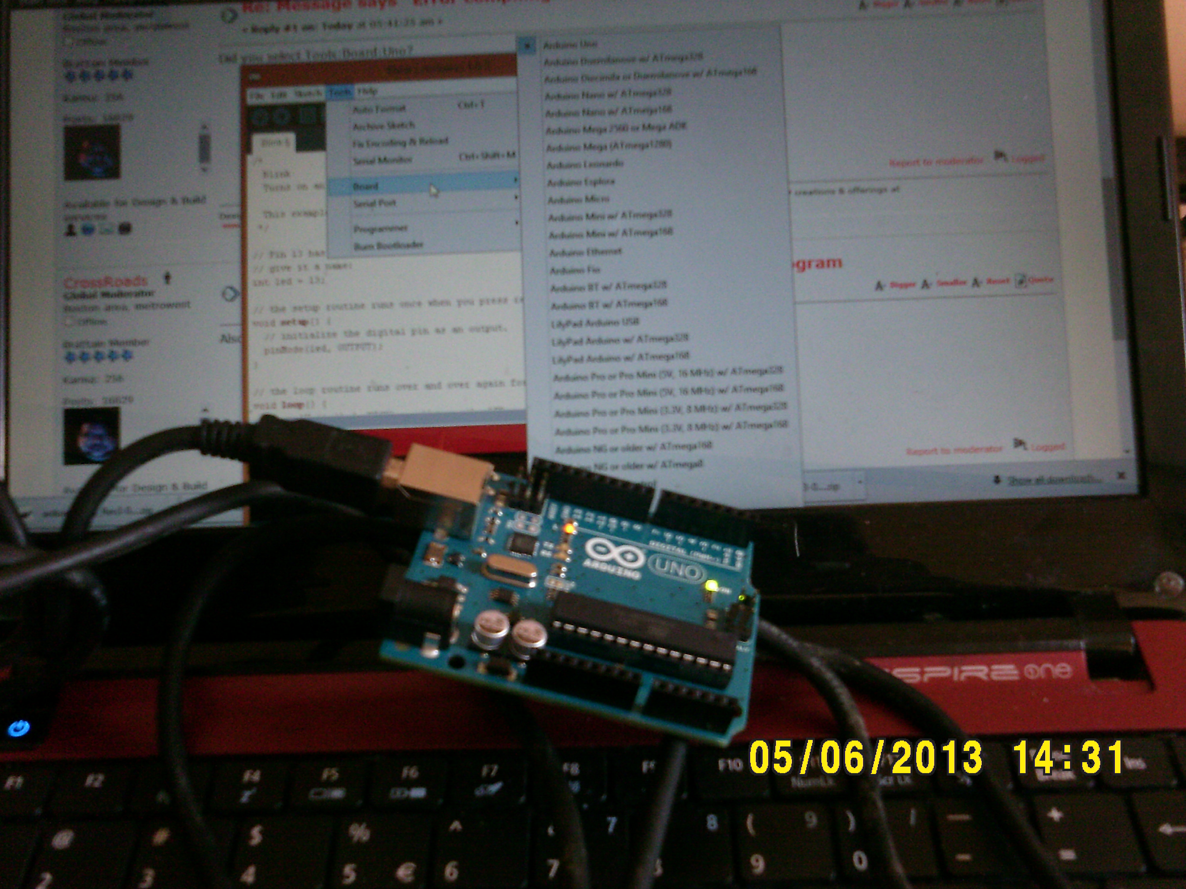 Message says "Error compiling" on my first example Program - General Guidance - Arduino Forum