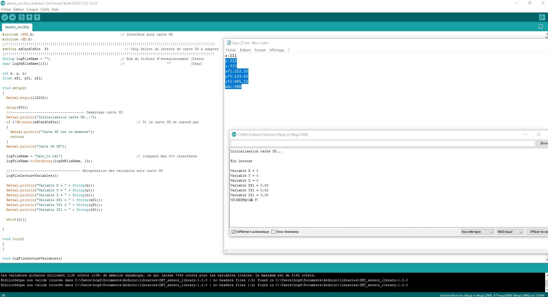carte SD lecture/ écriture - Français - Arduino Forum
