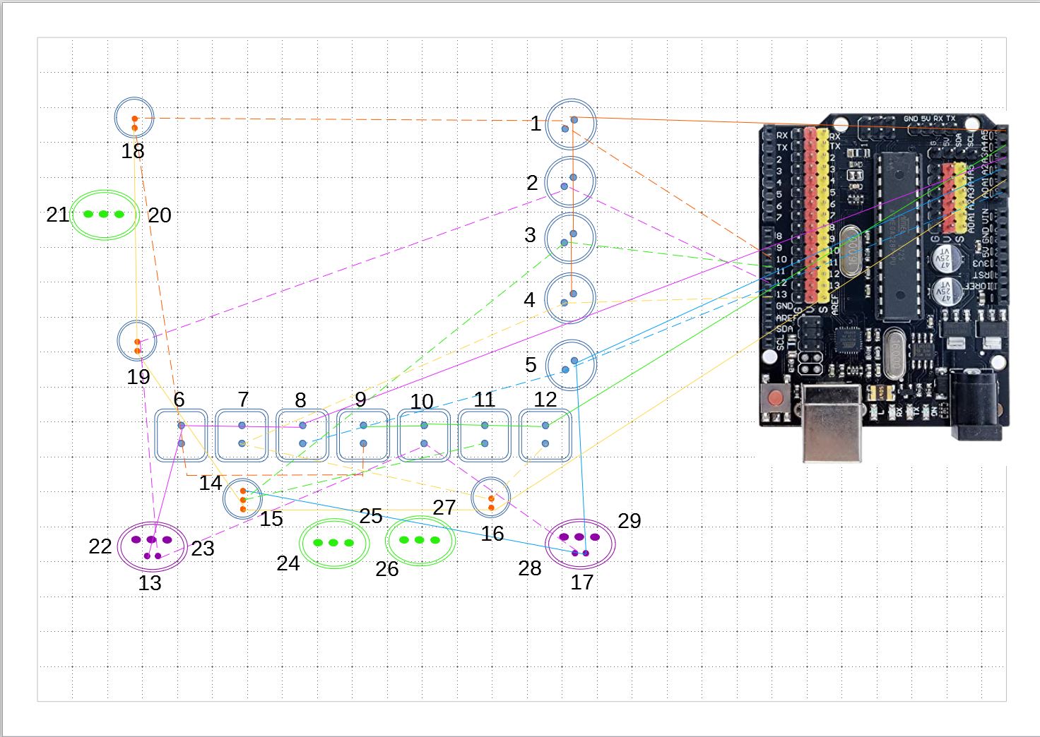 How does a key matrix handle missing physical buttons? - General ...