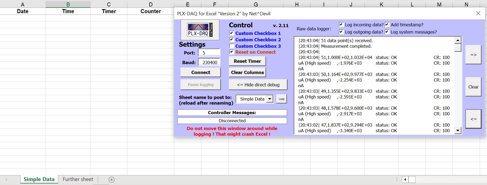 PLX-DAQ version 2 - now with 64 bit support! (and further new features) - Page 35 - Interfacing ...