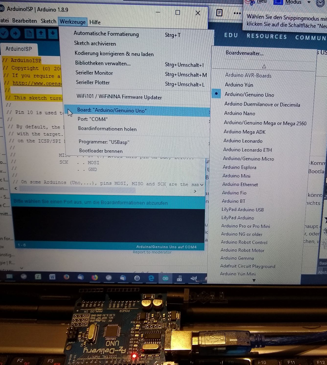 Arduino Klon wird nicht erkannt/Status Led dauerhaft orange - Deutsch ...