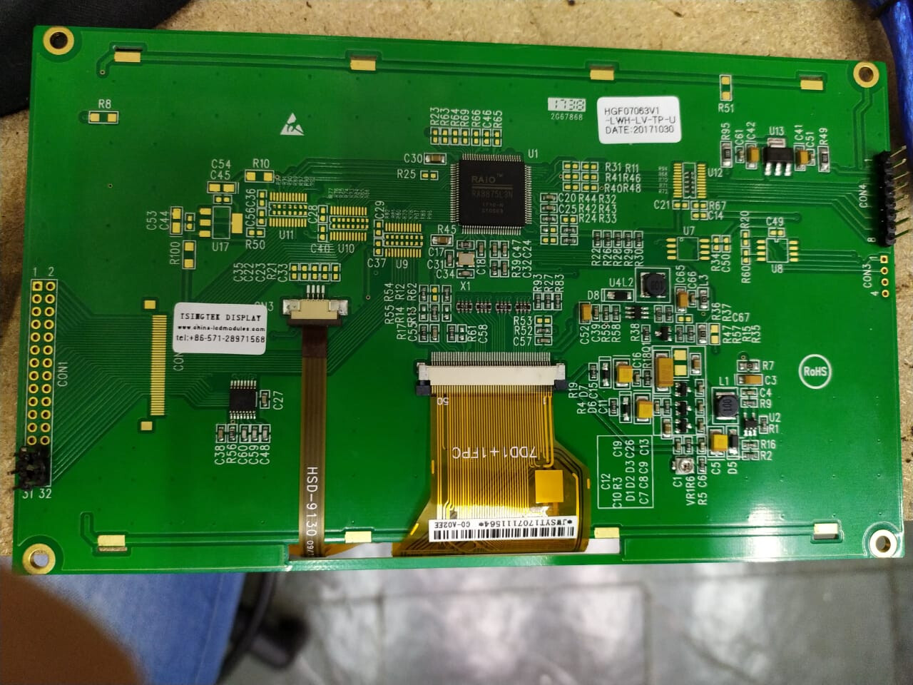 7" 800(RGB)X480 TFT-display w/ RA8875 driver - Page 2 - Displays ...