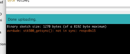 messaggio di errore: avrdude: stk500_getsync(): not in sync: resp=0x30 - Generale - Arduino Forum