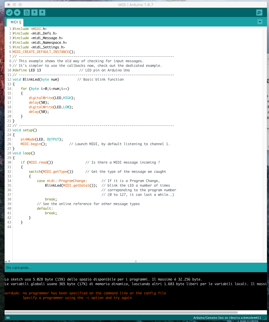Errore di compilazione (no programmare has been specified on the command...) - Software ...