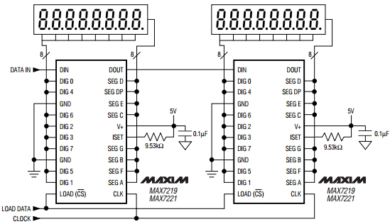 [RISOLTO] 10 display 7 segmenti collegati a max7219 - Hardware - Arduino Forum