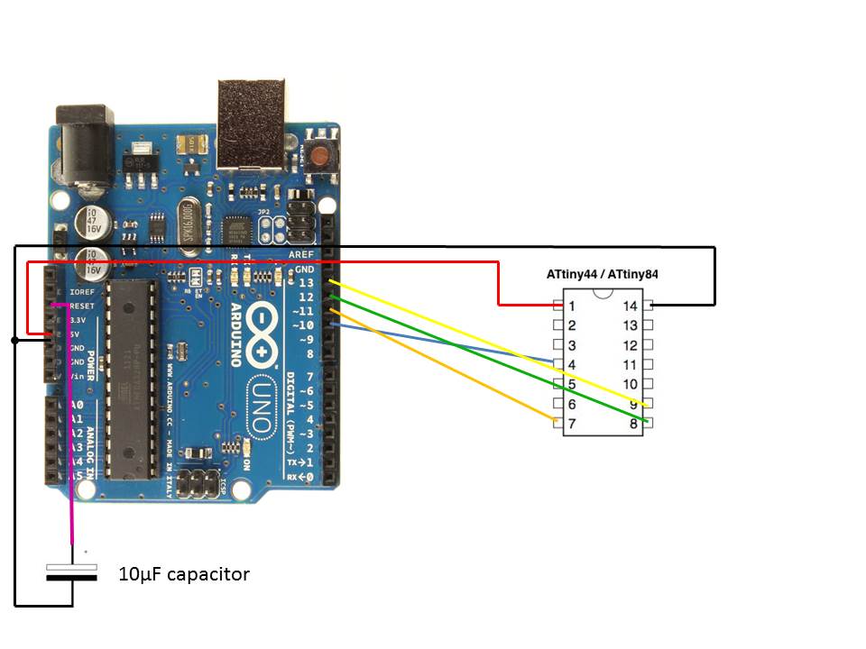Can not upload sketch with Arduino uno to attiny84 - Page 2 - 3rd Party Boards - Arduino Forum