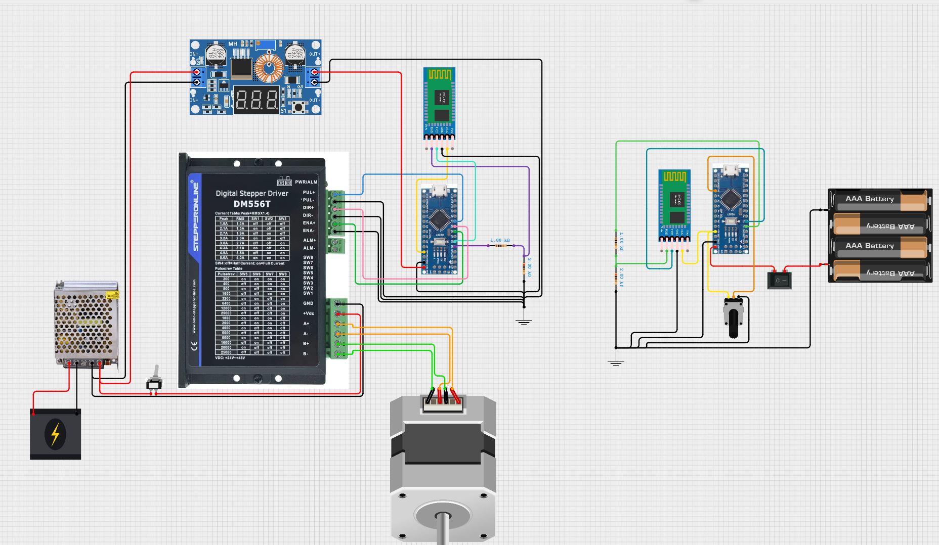 Bluetooth variable speed control of stepper using Nano + HC05 - General Guidance - Arduino Forum