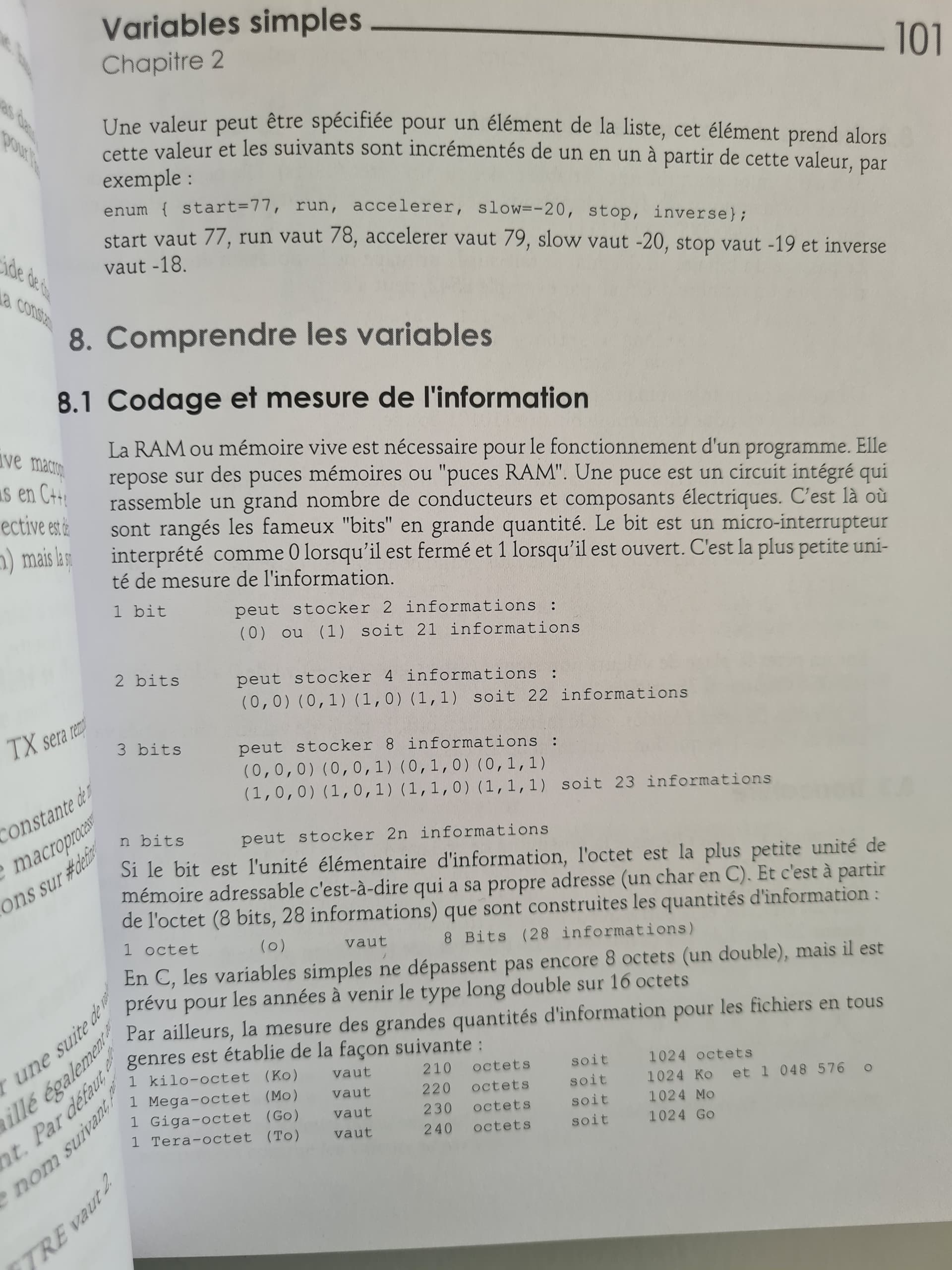 Codage binaire - 1 octets = 28 informations? - Français - Arduino Forum