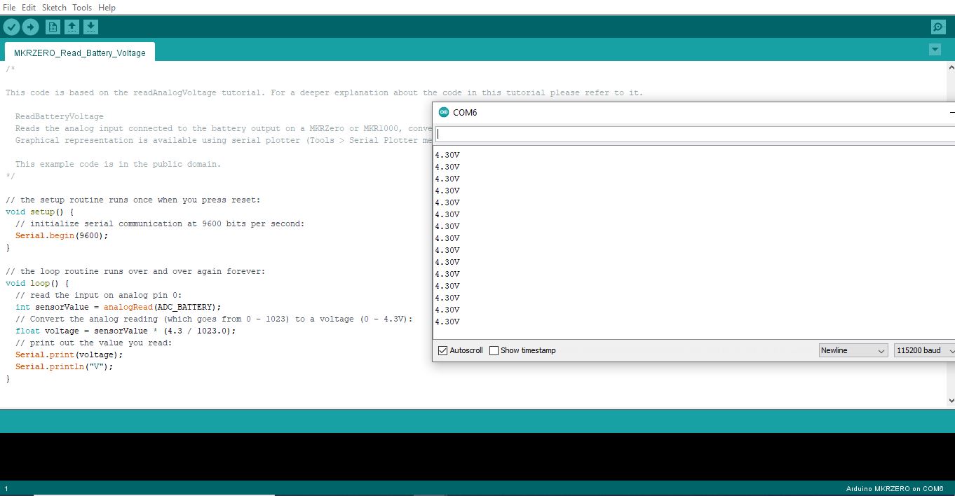 How to read battery voltage - MKR Zero - Arduino Forum