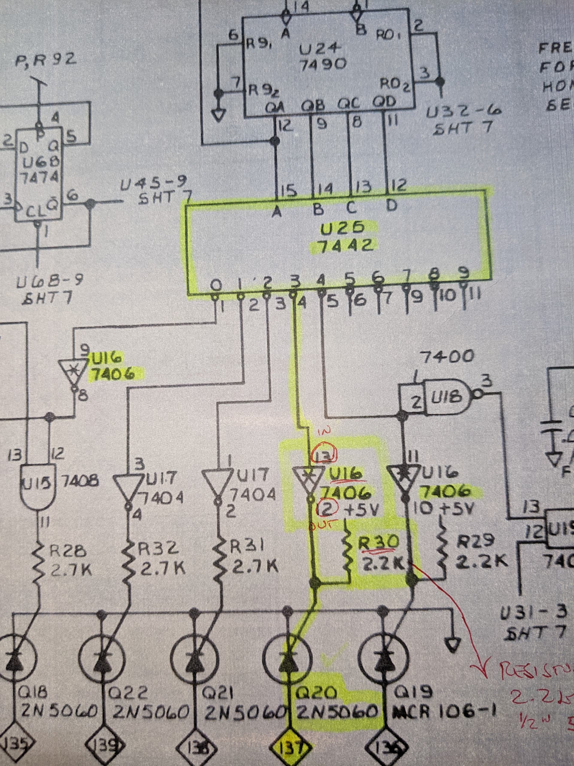 Capturing SN7406 TTL IC logic gate high/low via Arduino - General ...