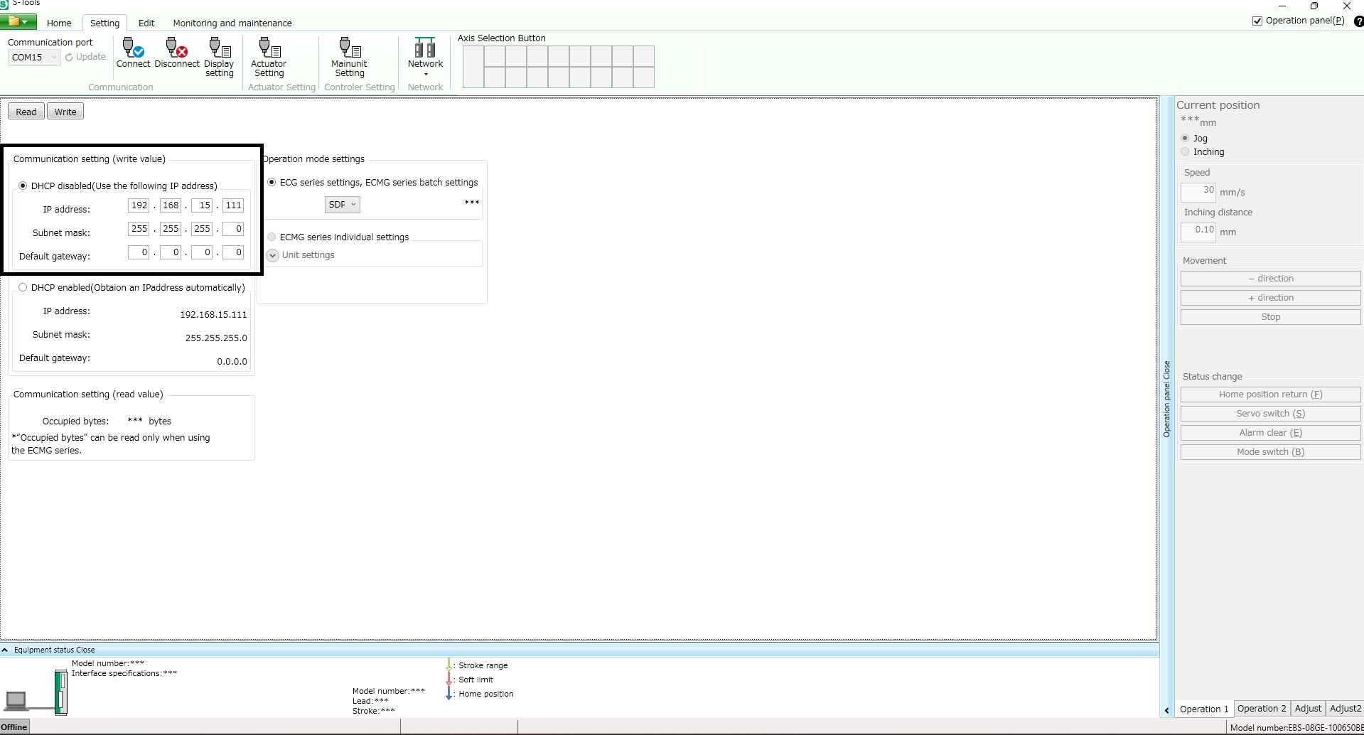 Driver Commands Via Ethernetip To Ckd Linear Actuator Using Cip Tcp