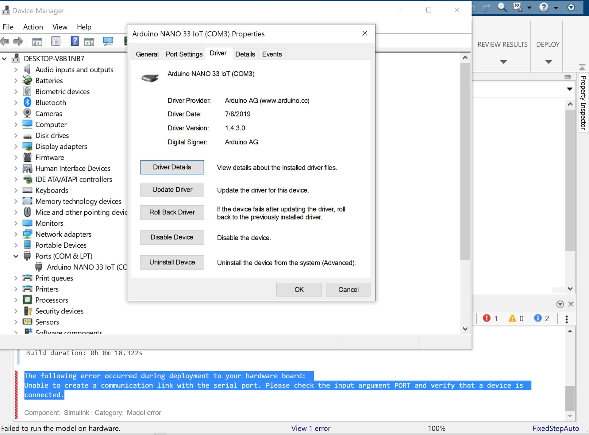 Communication Link/Serial Port - Interfacing w/ Software on the ...