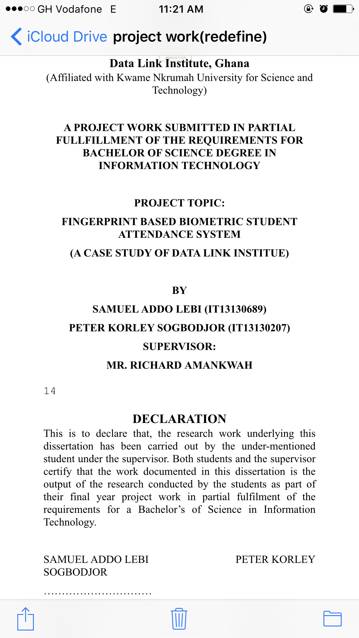 Fingerprint biometric student attendance system - General Guidance ...