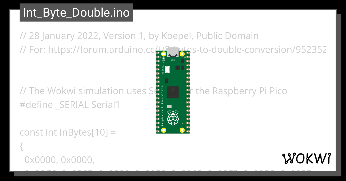 8 Bytes to Double Conversion - Programming - Arduino Forum