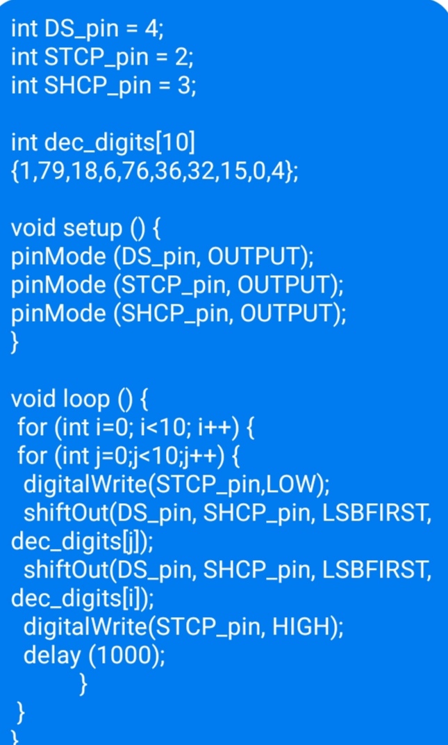 3 digits 7 segment display using 3 shift register and 4 push buttons ...