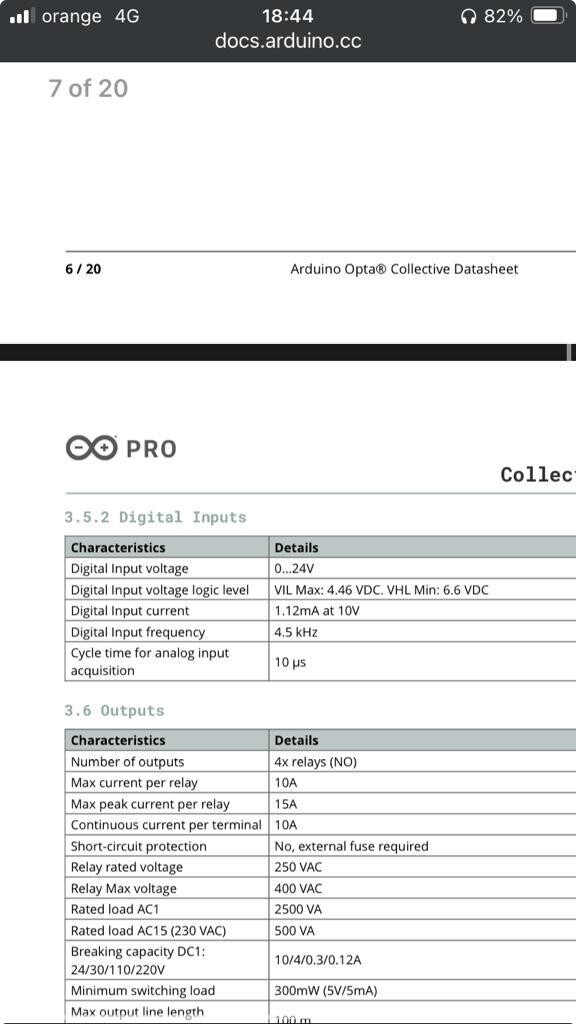 Arduino Opta Di Sepcs Issue Opta Arduino Forum