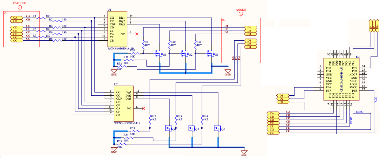Change 7 segments display cathode to anode ( 3 digits ) - Displays ...