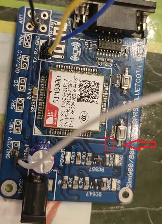 To automatically turn on sim800A using code without pressing the power ...