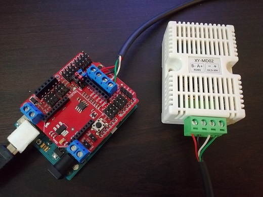 Arduino RS485 shield to RS485 temperature & humidity sensor ...