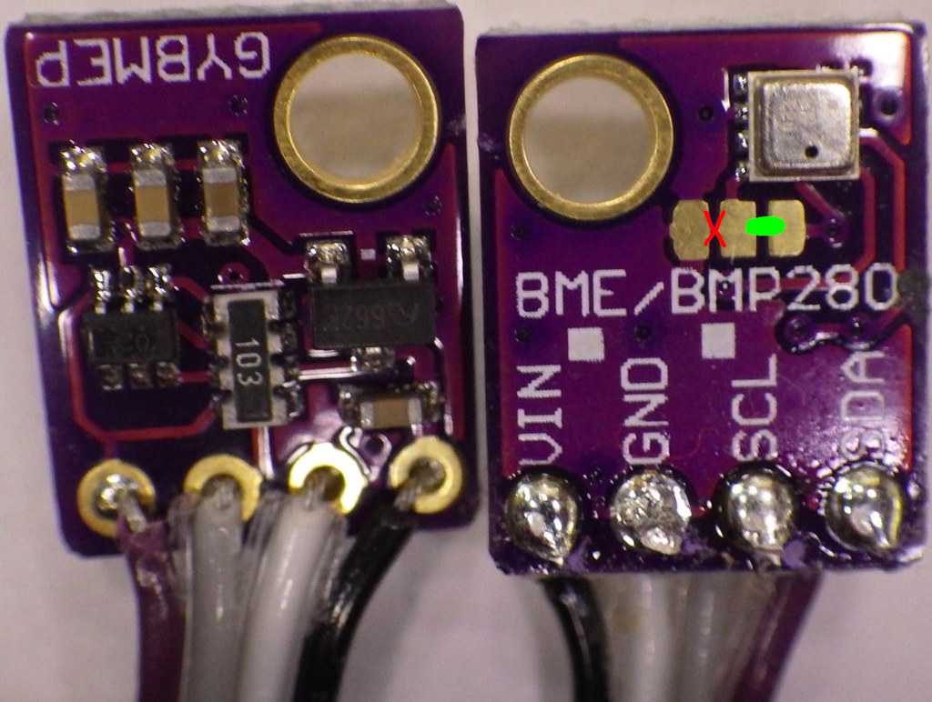Address change on I2C Humidity Temperature Pressure Sensor BME280 - Sensors - Arduino Forum